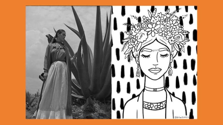 Free Frida Kahlo Coloring Sheet - Erin Prather Stafford